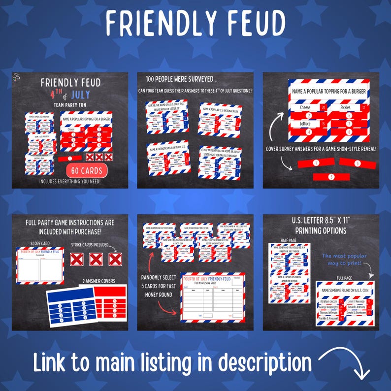 4th of July Party Game Bundle - Patriotic Games for Family Fun & Group ...