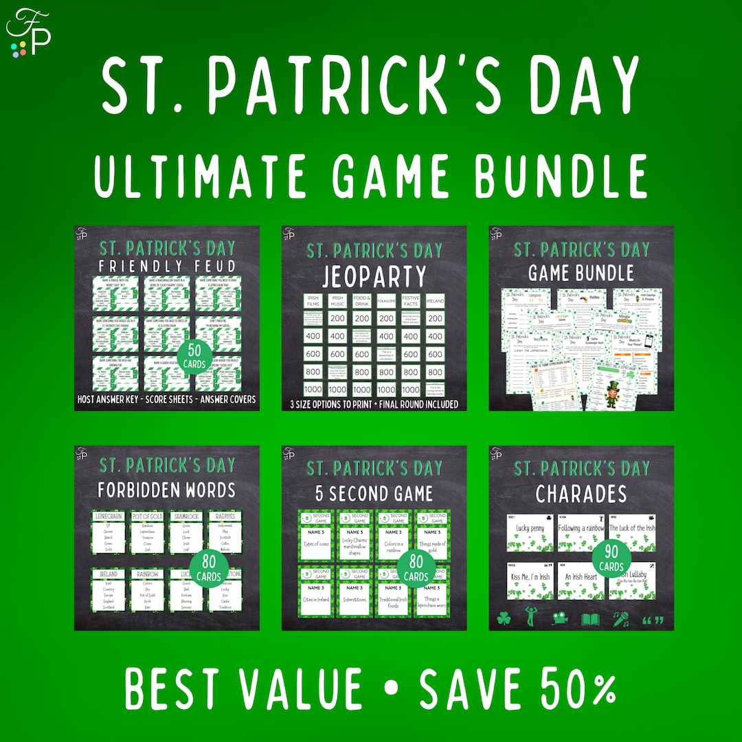 St. Patrick's Day Party Game Bundle | Printable Games & Activities for ...