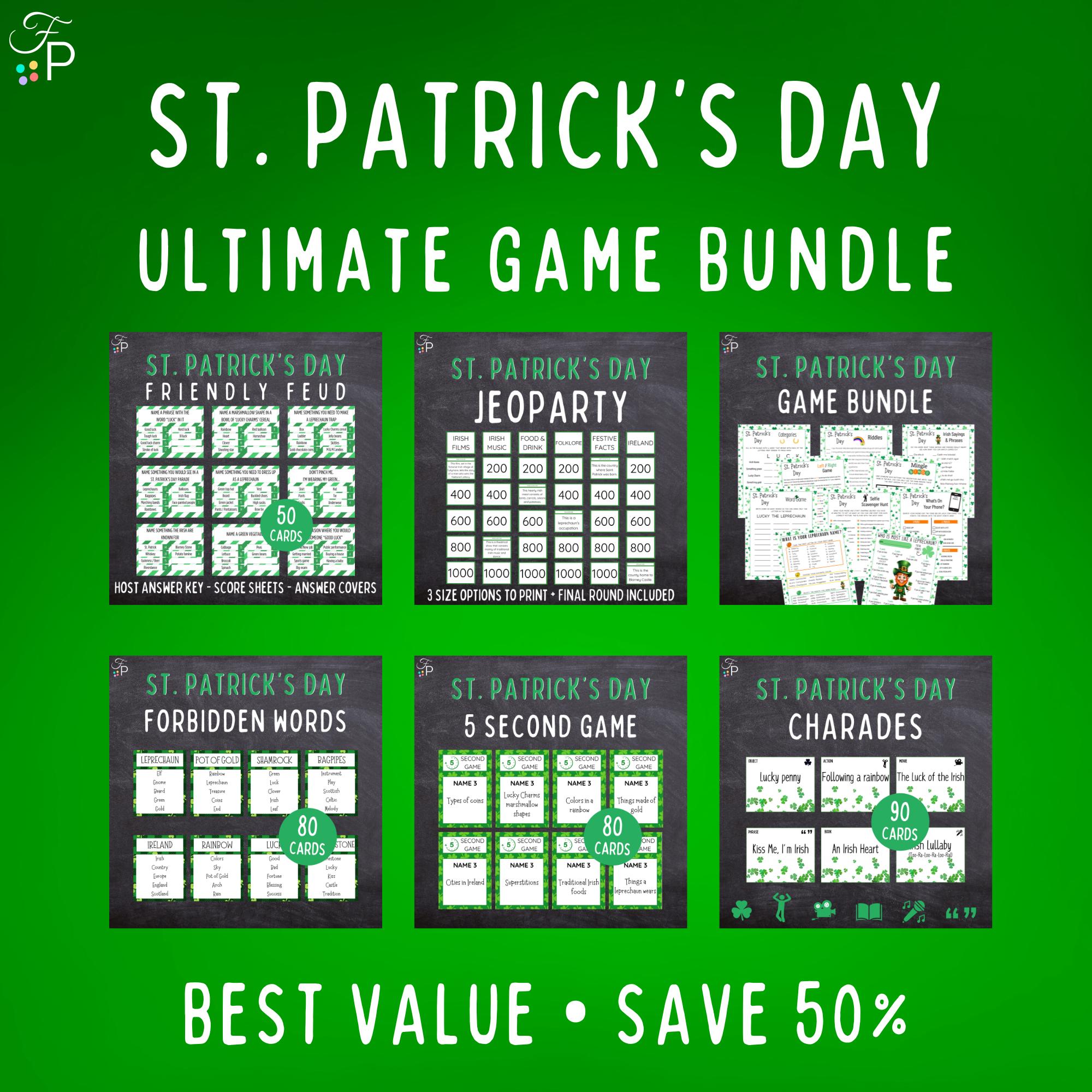 St. Patrick's Day Party Game Bundle | Printable Games & Activities for ...