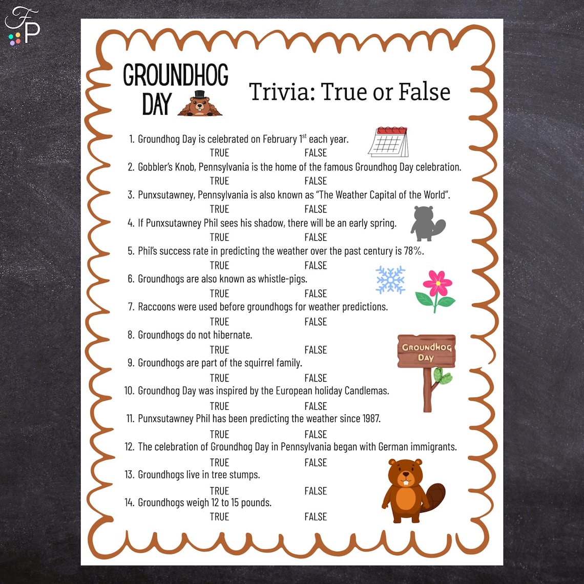 Groundhog Day Trivia | Printable Groundhog Day Activity for Kids ...