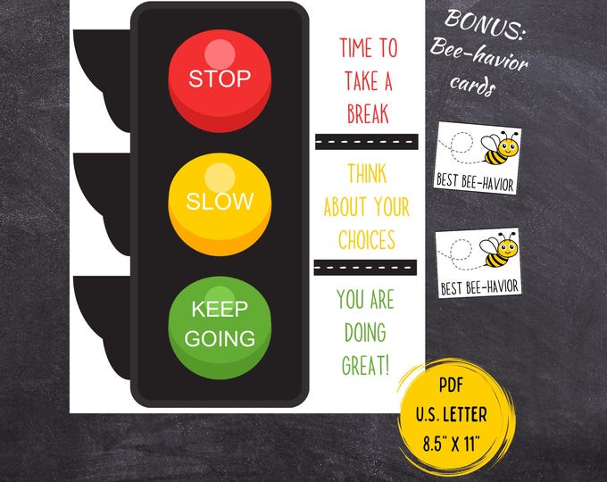 Traffic Light Behavior Chart, Printable Behavior Chart for Kids - Etsy ...