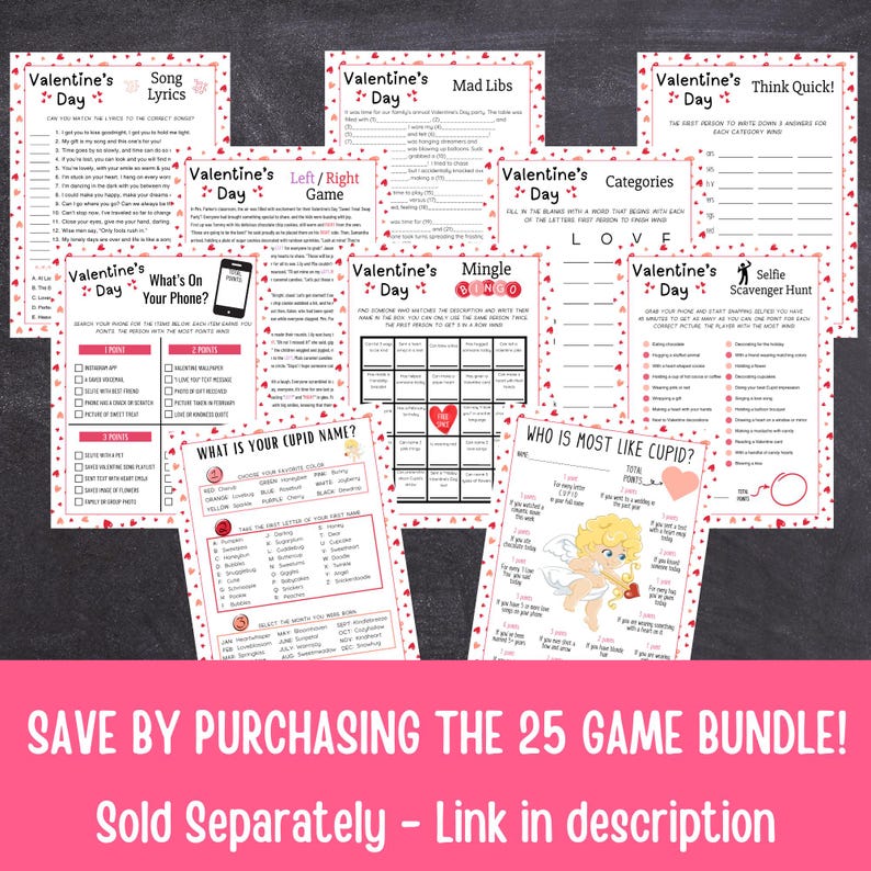 Valentine What's on Your Phone | Printable Party Game | Fun Activity ...