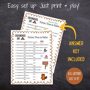 Groundhog Day Trivia | Printable Groundhog Day Activity for Kids ...