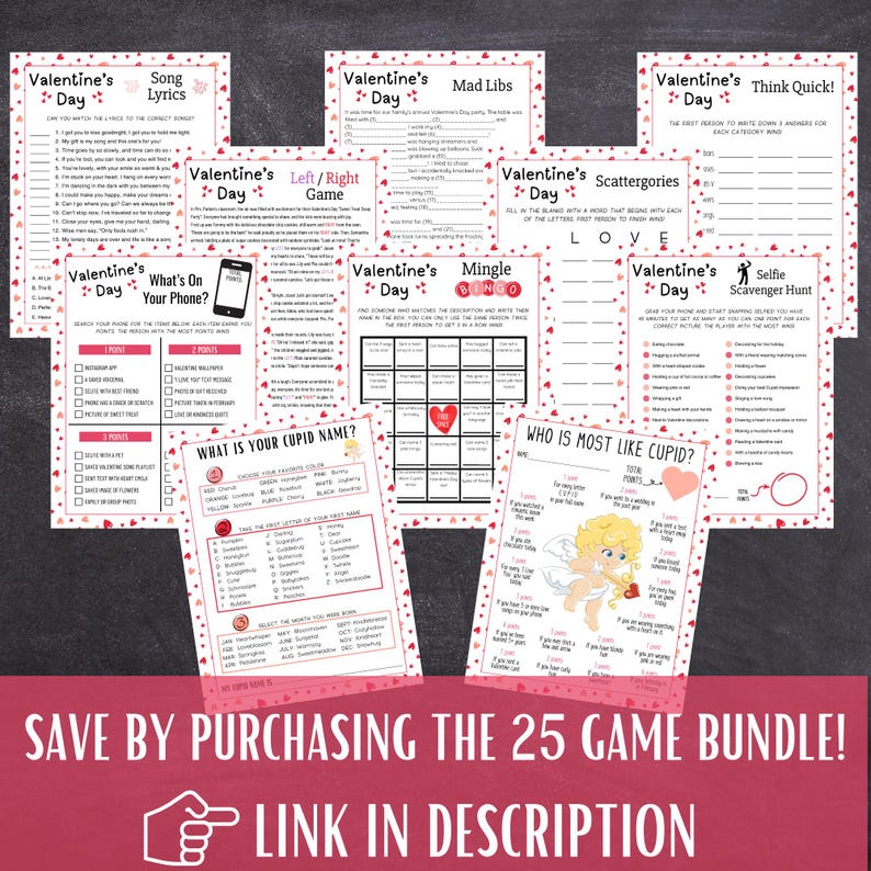 Which Cupid Are You Most Like? Printable | Valentine Party Game ...