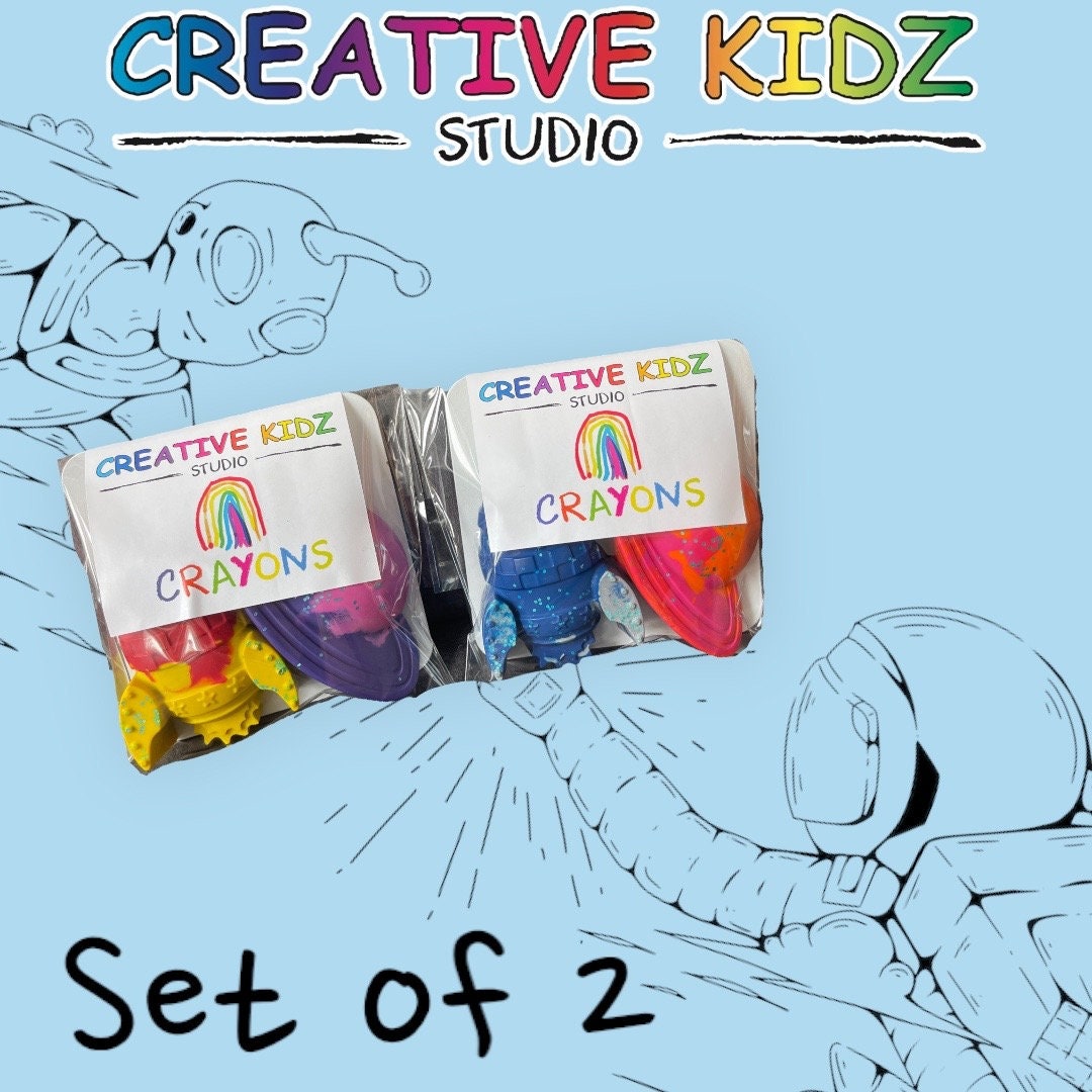 Lift off and Rocket to the Moon! Rocket & Saturn Jumbo Crayon Fun - Etsy