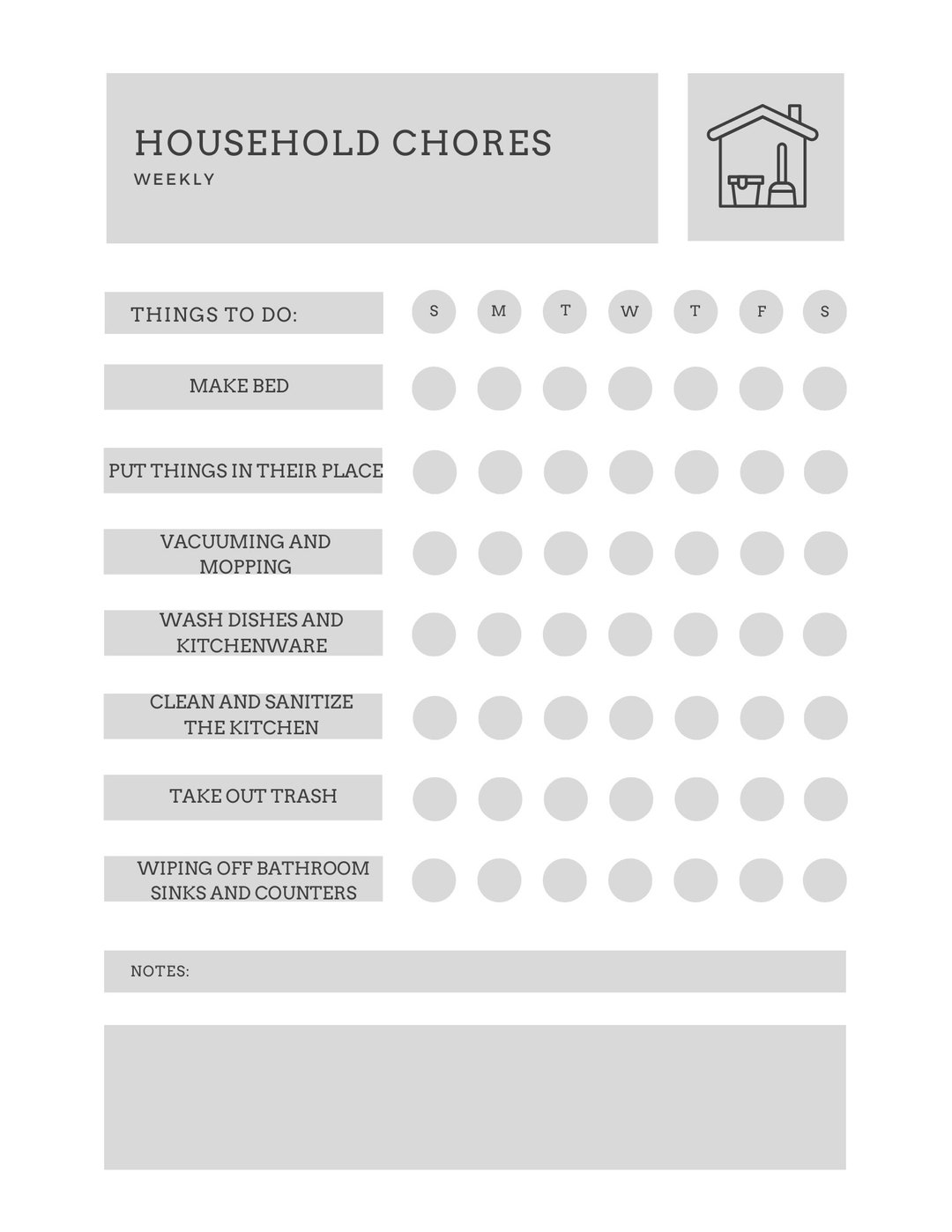 Weekly Household Chores Asthetic and Printable. the Last Cleaning ...