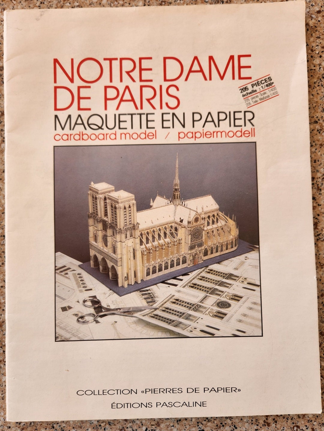 Notre Dame De Paris Cardboard Model Book Papiermodell - Etsy