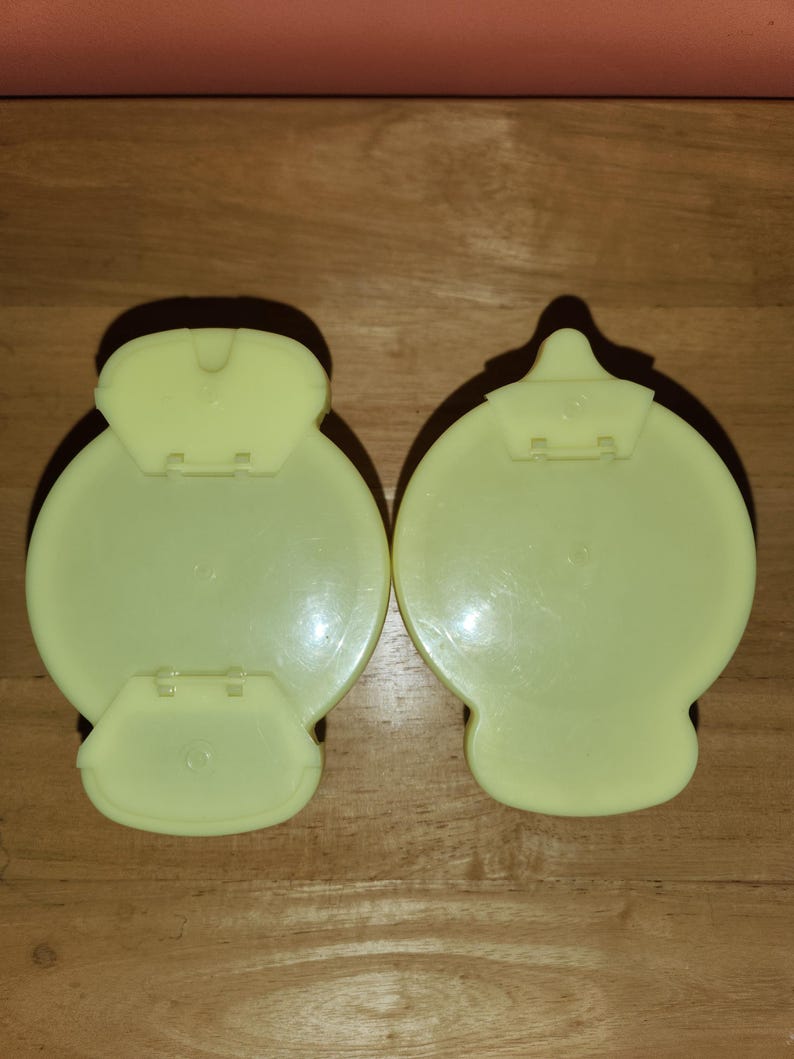 Vintage Flip Top Yellow Color Sugar and Creamer Tupperware Container ...