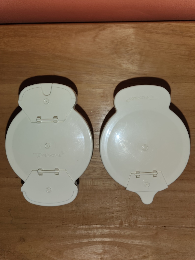 Vintage Flip Top Almond Color Sugar and Creamer Tupperware Container ...