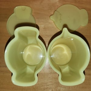 Vintage Flip Top Yellow Color Sugar and Creamer Tupperware Container ...