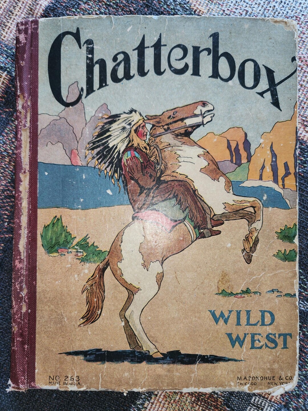 Antique Book Chatterbox Wild West Copyright 1896 Laurence H Rancis