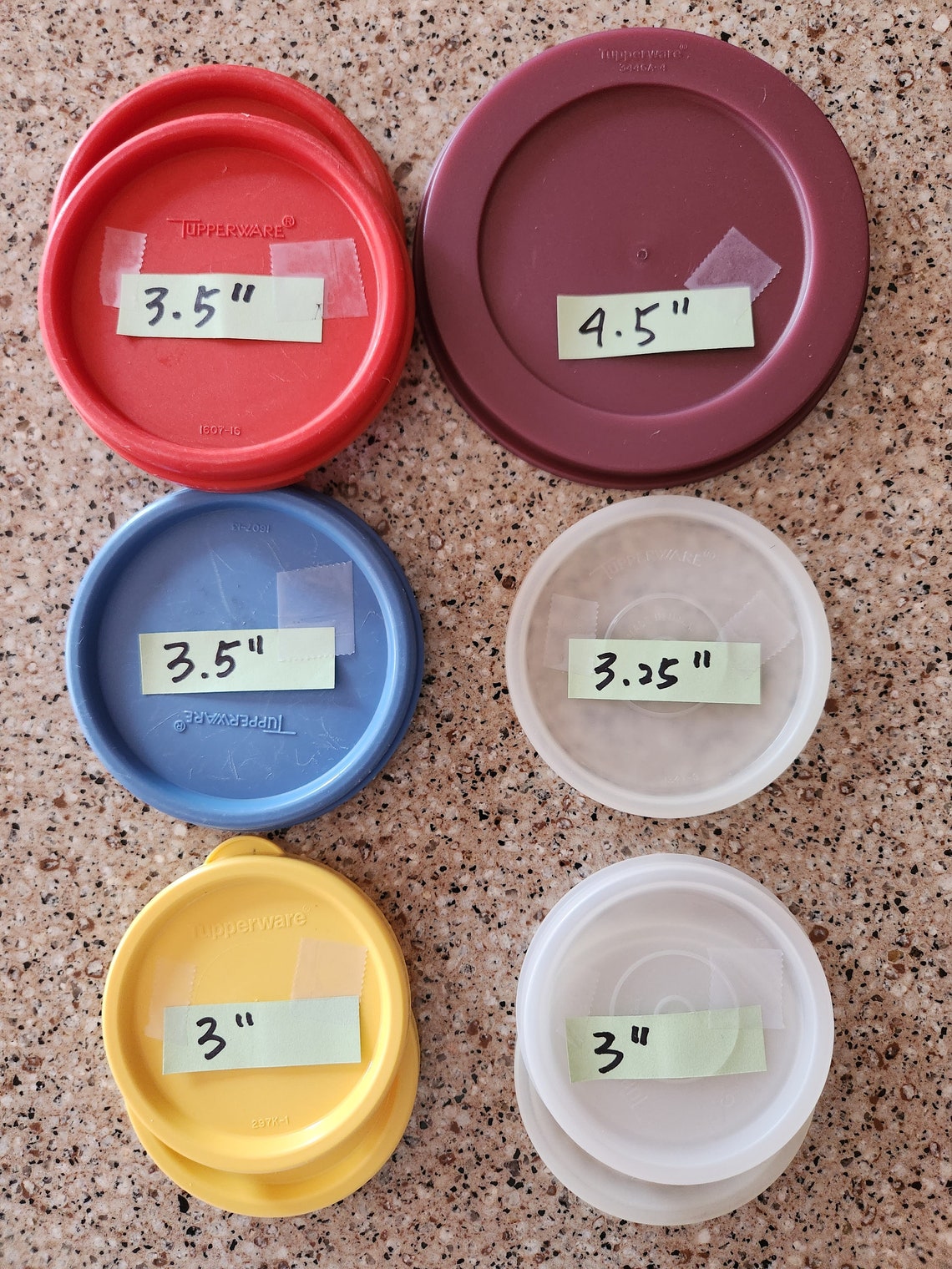 Vintage Tupperware Replacement Lids Sold Separately - Etsy