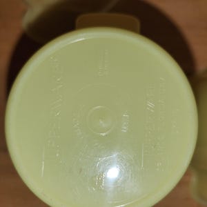 Vintage Flip Top Yellow Color Sugar and Creamer Tupperware Container ...