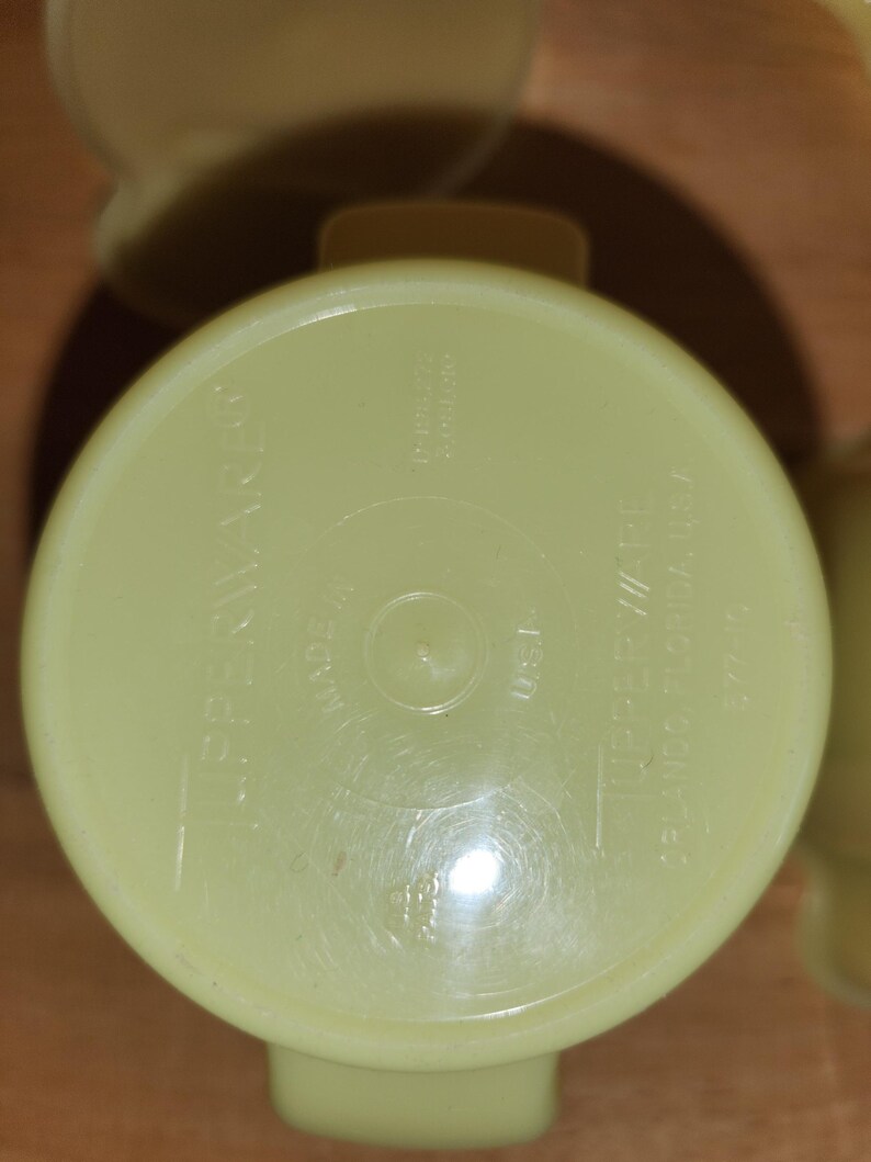 Vintage Flip Top Yellow Color Sugar and Creamer Tupperware Container ...