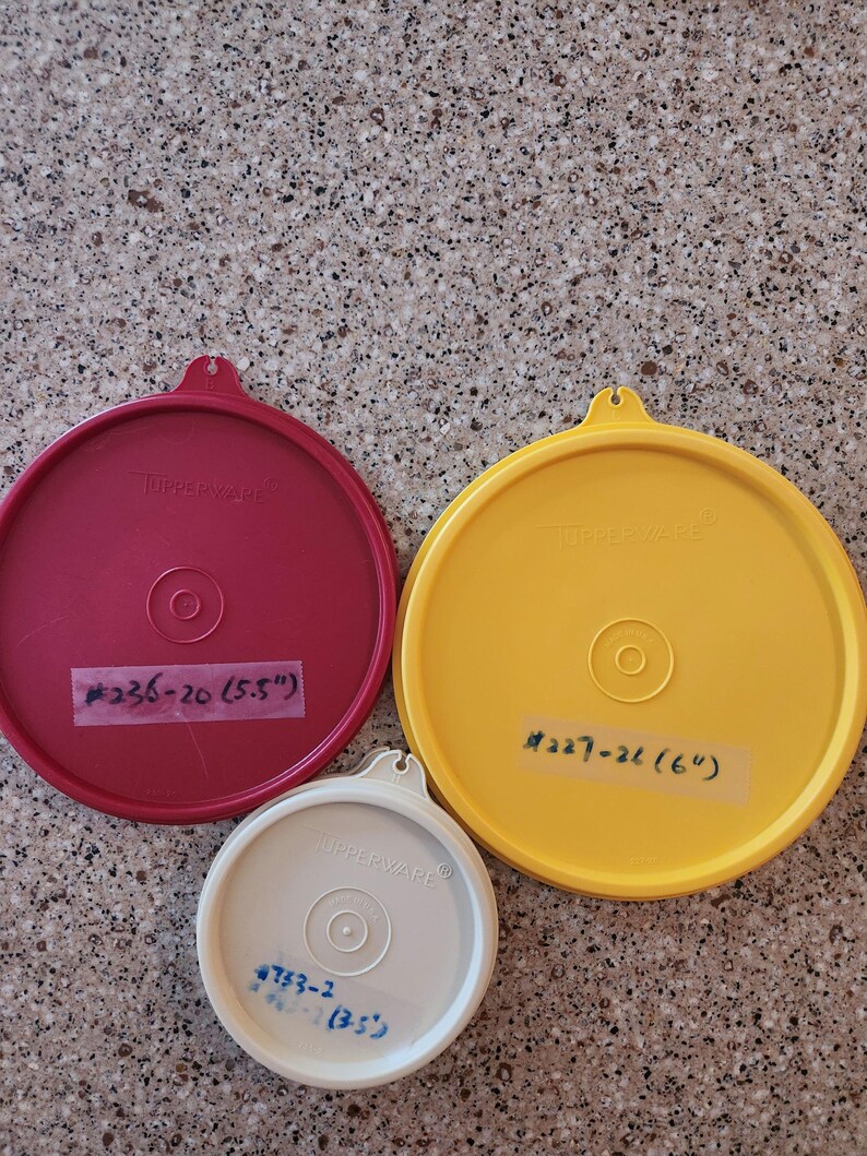 Vintage Tupperware Replacement Lids Sold Separately - Etsy