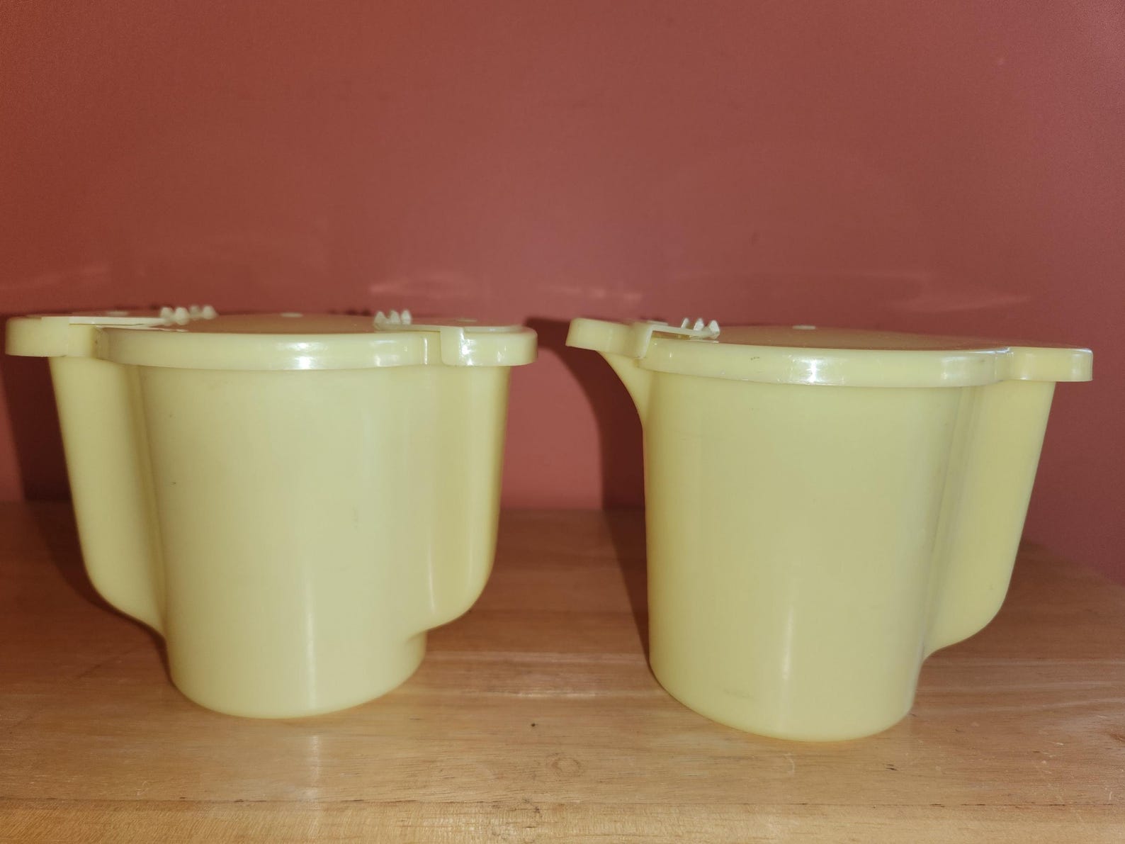 Vintage Flip Top Yellow Color Sugar and Creamer Tupperware Container ...