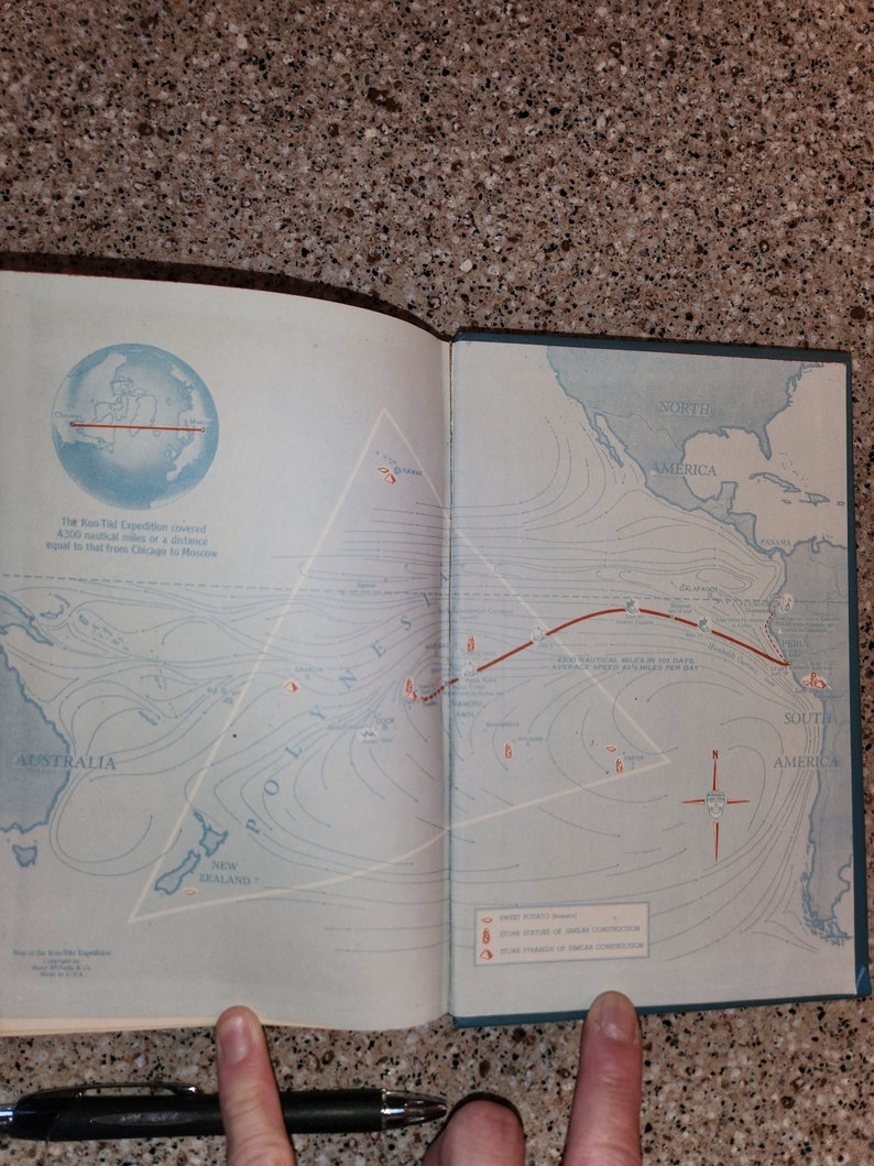 Vintage Book : Kon-tiki 1950 Thor Heyerdahl Translated by F. H. Lyons ...