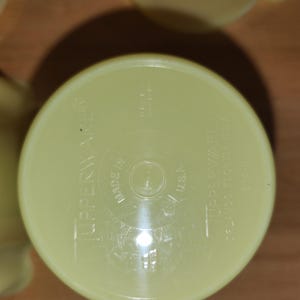 Vintage Flip Top Yellow Color Sugar and Creamer Tupperware Container ...