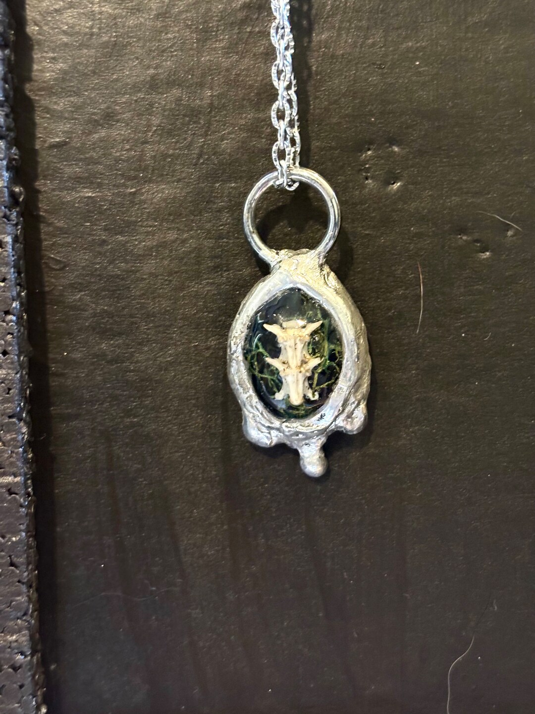Dripping Snake Vertebrae Pendant hand Soldered-one of a Kind - Etsy