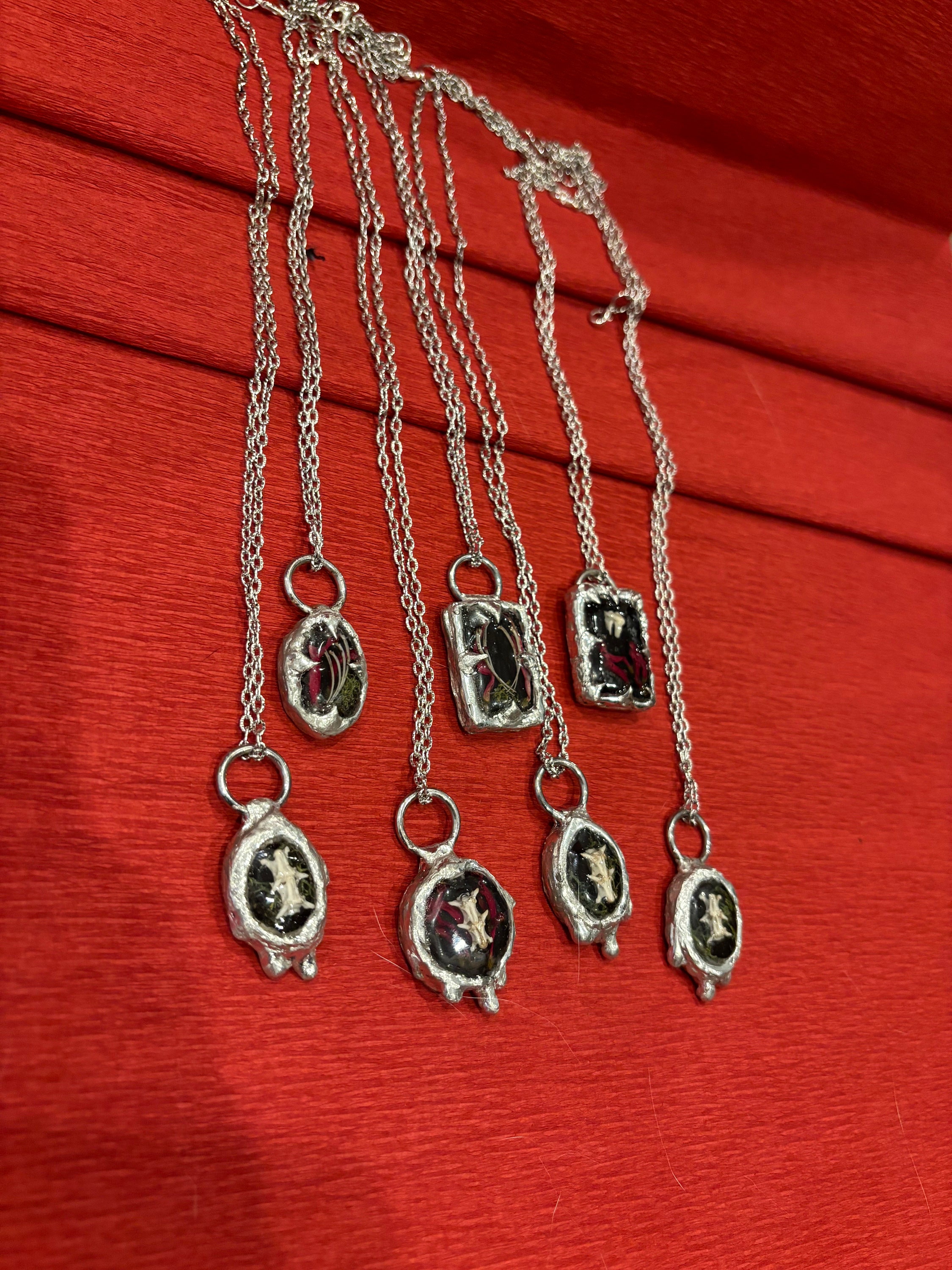 Dripping Snake Vertebrae Pendant hand Soldered-one of a Kind - Etsy