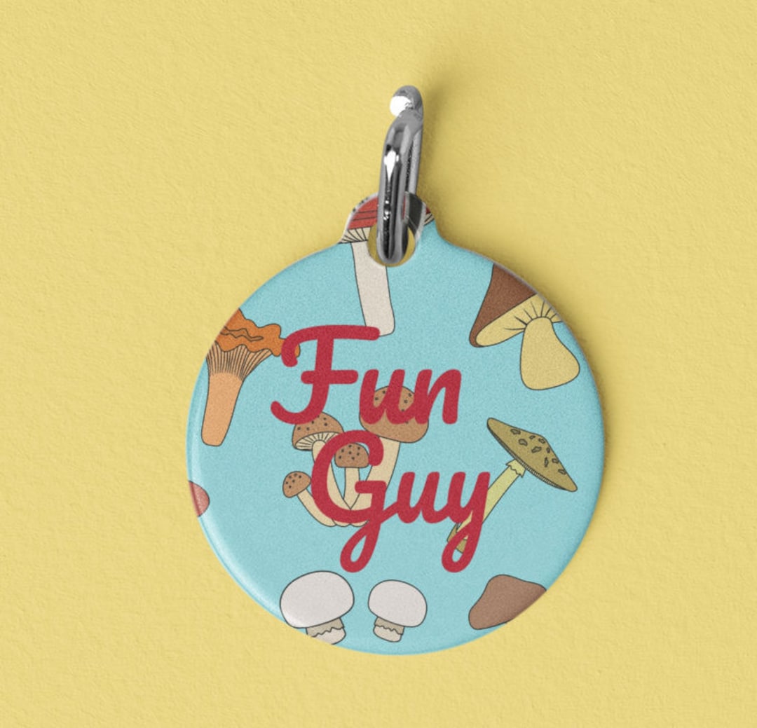 Trippy Mushroom Pet ID Tag for Dogs and Cats - Etsy