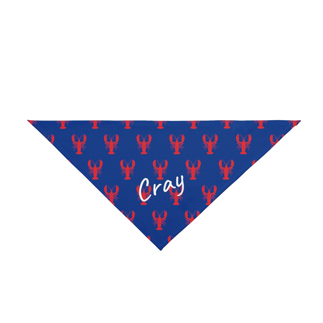 Crawfish Print Cray Pet Bandana for Dogs and Cats - 2 Sizes - Etsy