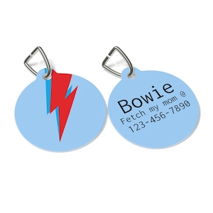 Bowie Ziggy Stardust Personalized Pet Tag Tag - Etsy