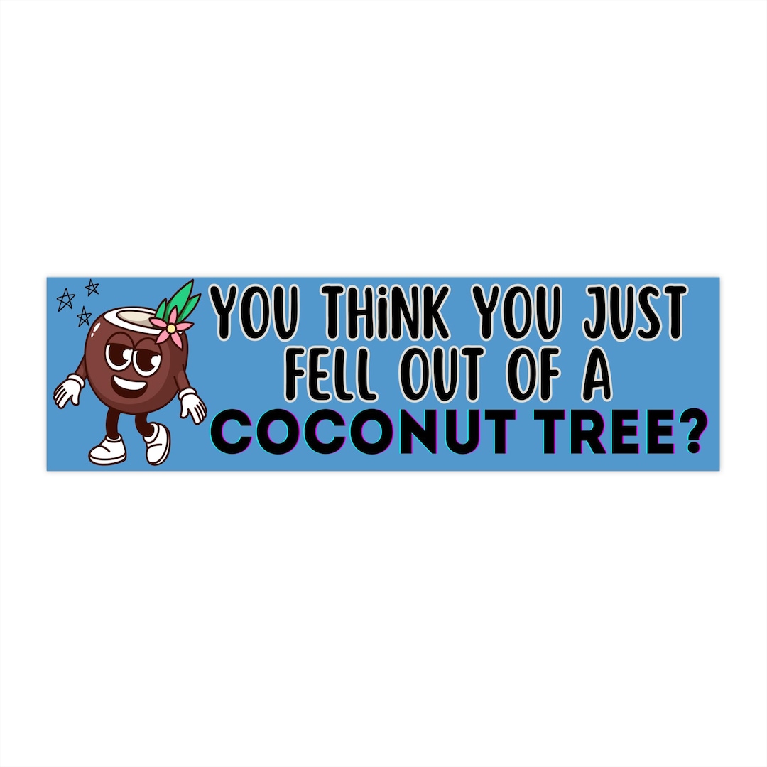 Kamala Coconut Tree Funny Bumper Sticker Decal - Etsy
