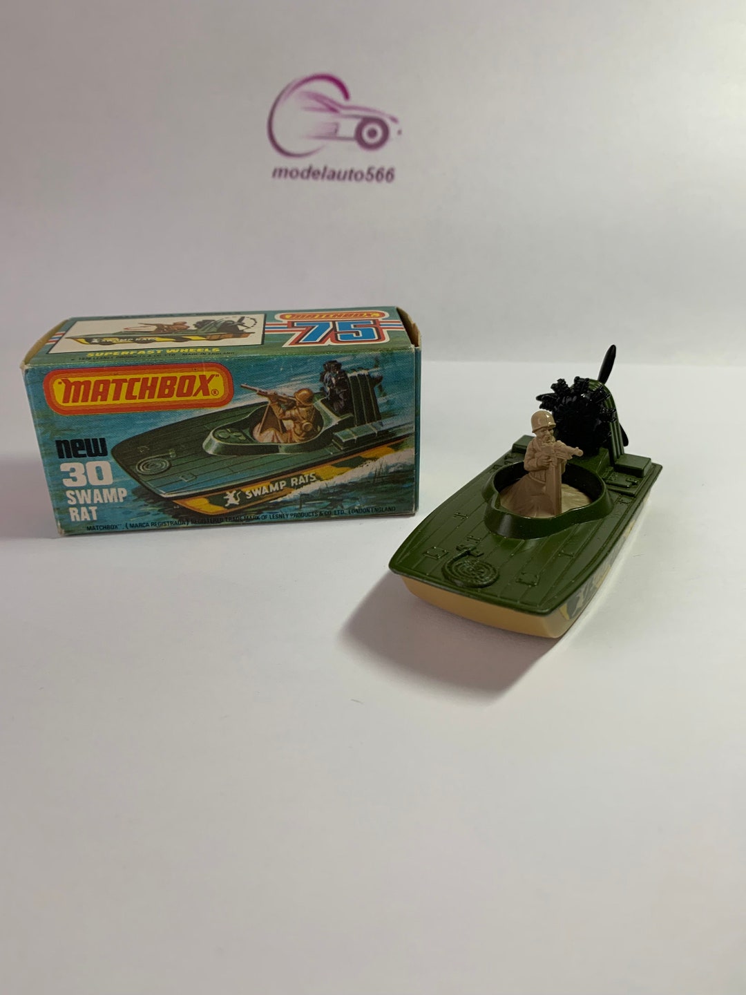 Lesney Matchbox 30 Swamp Rat Army Boat Boxed Superfast - Etsy