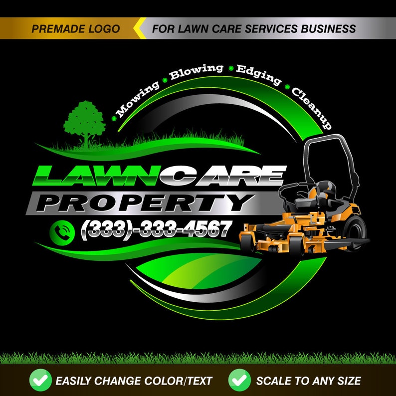 Landscaping and Lawn Care Business Cards Logo Design for Landscaping ...