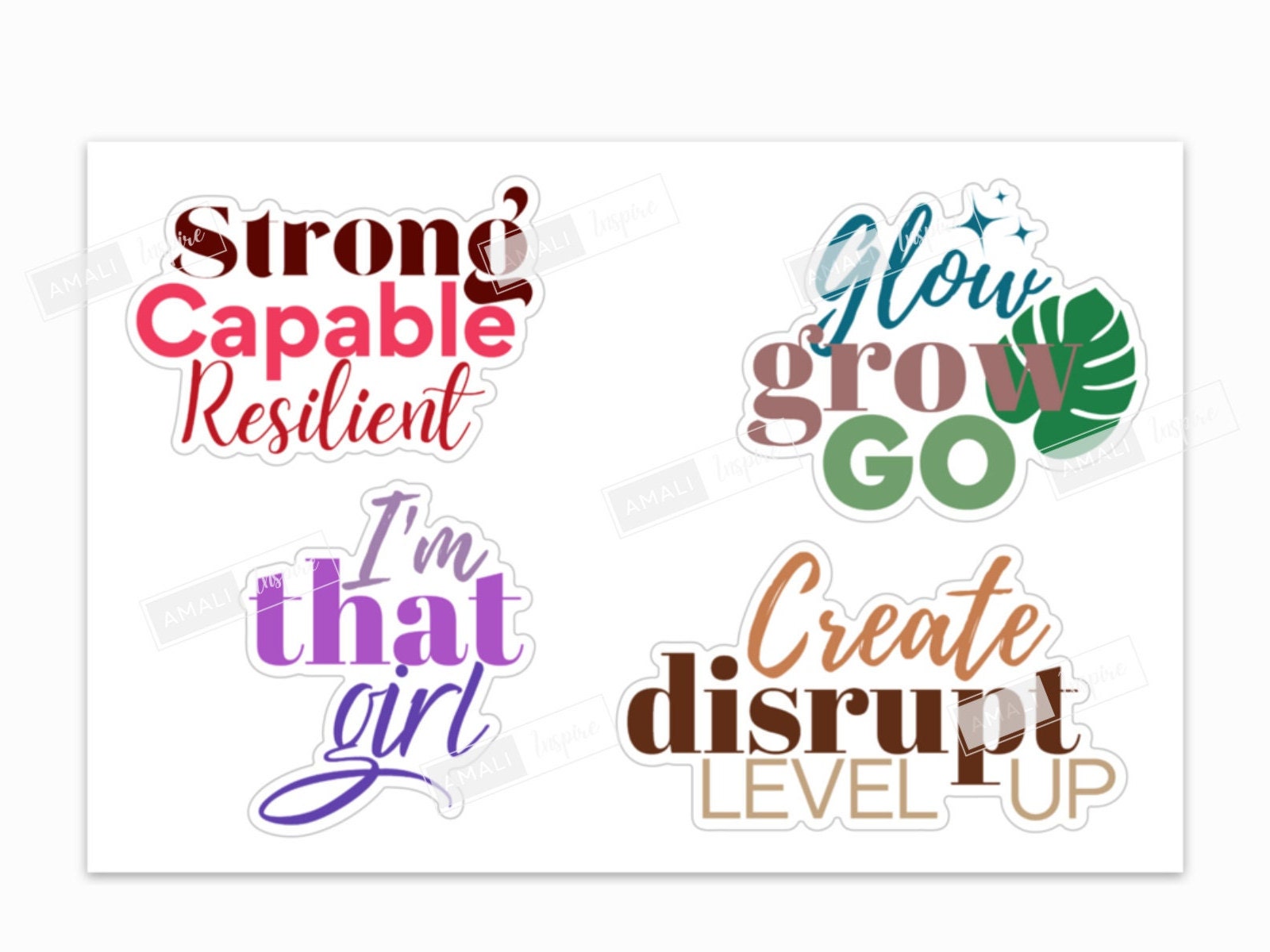 Affirmation Sticker Pack | Positive Words for Daily Motivation | Self ...