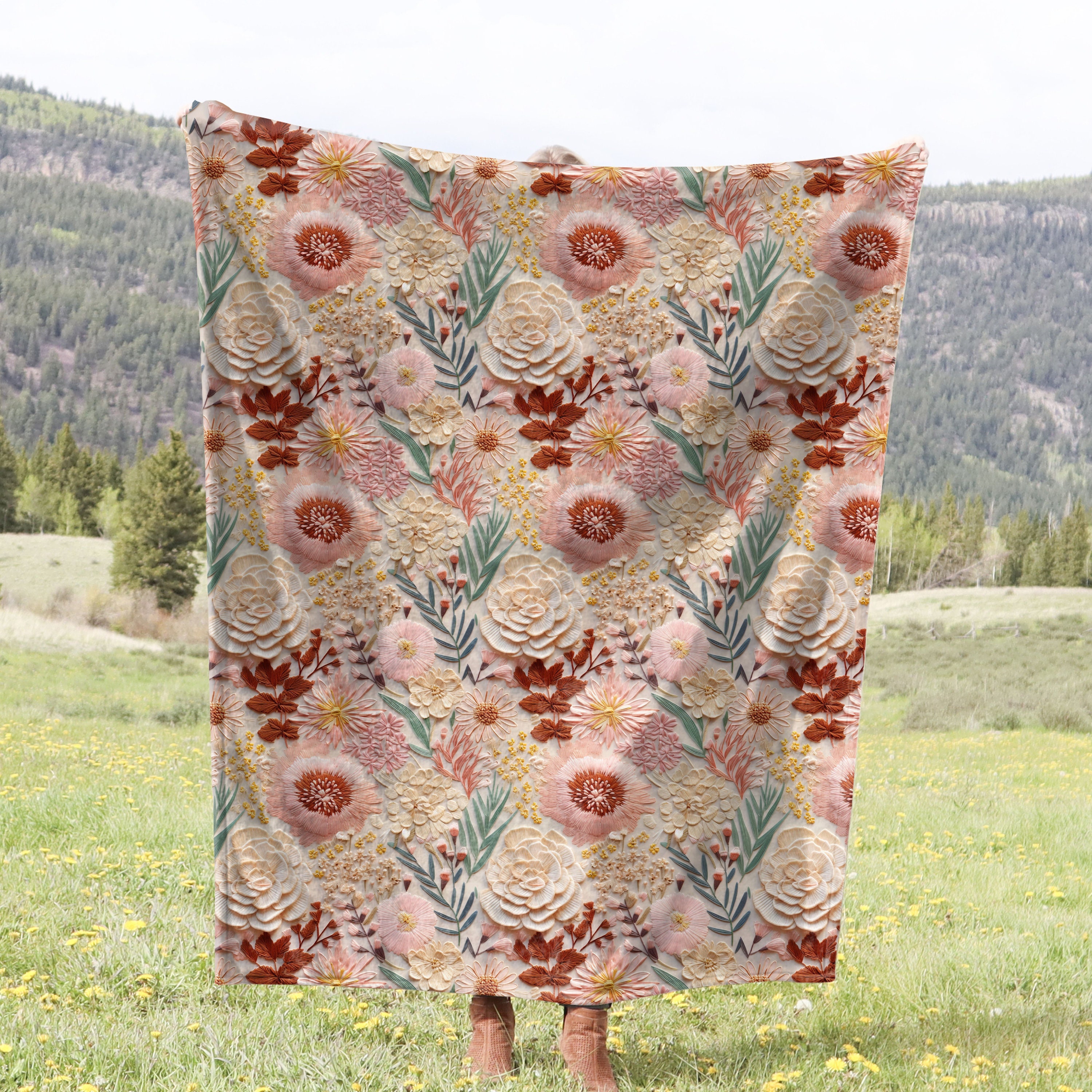Cottagecore Floral Lightweight Blanket, Floral Blanket Gift ...