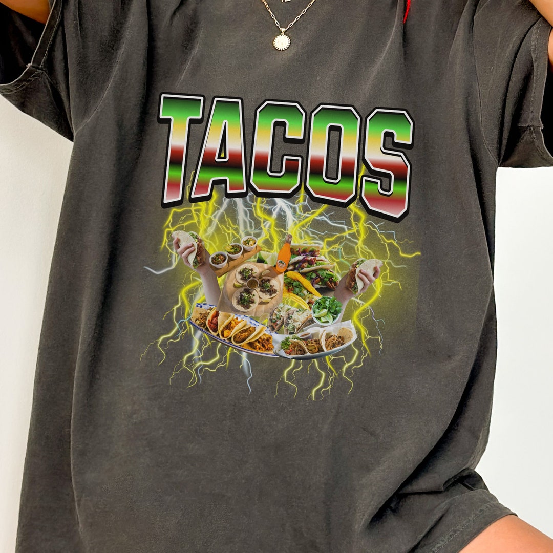 Retro Tacos Graphic Tee - Comfort Colors 90s Style - Etsy