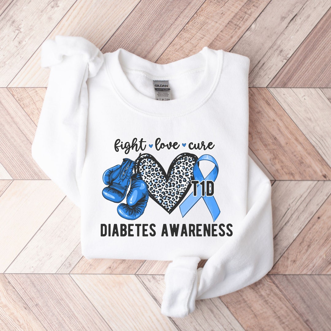 Diabetes Awareness T1D Support Sweatshirt, Multiple Colors Available, S ...