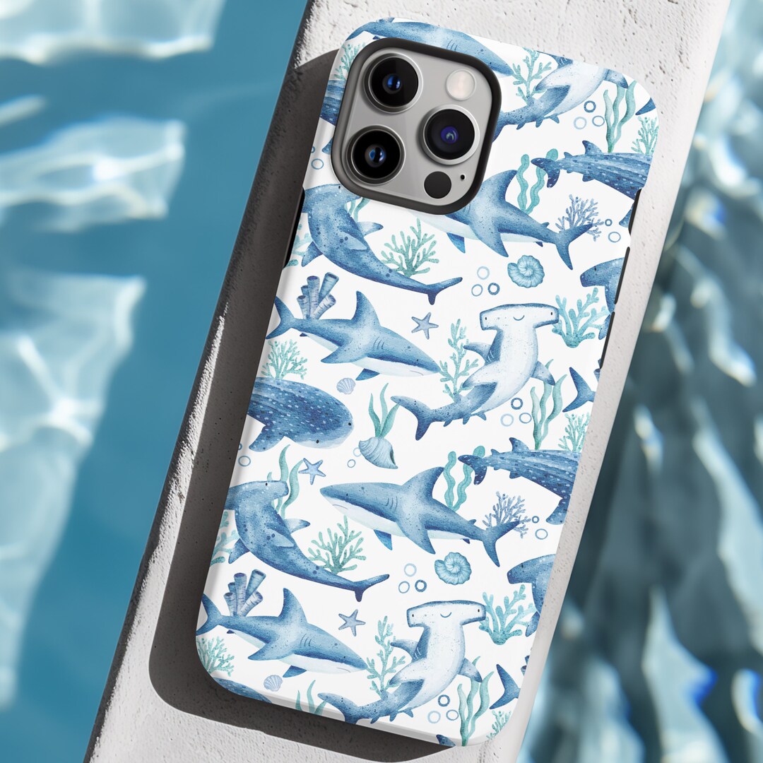 Ocean Themed Sharks Phone Case for iPhone - Compatible With iPhone 7 ...