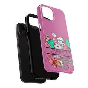 Custom Nurses Phone Case, Three Text Style Options - Multiple Colors ...