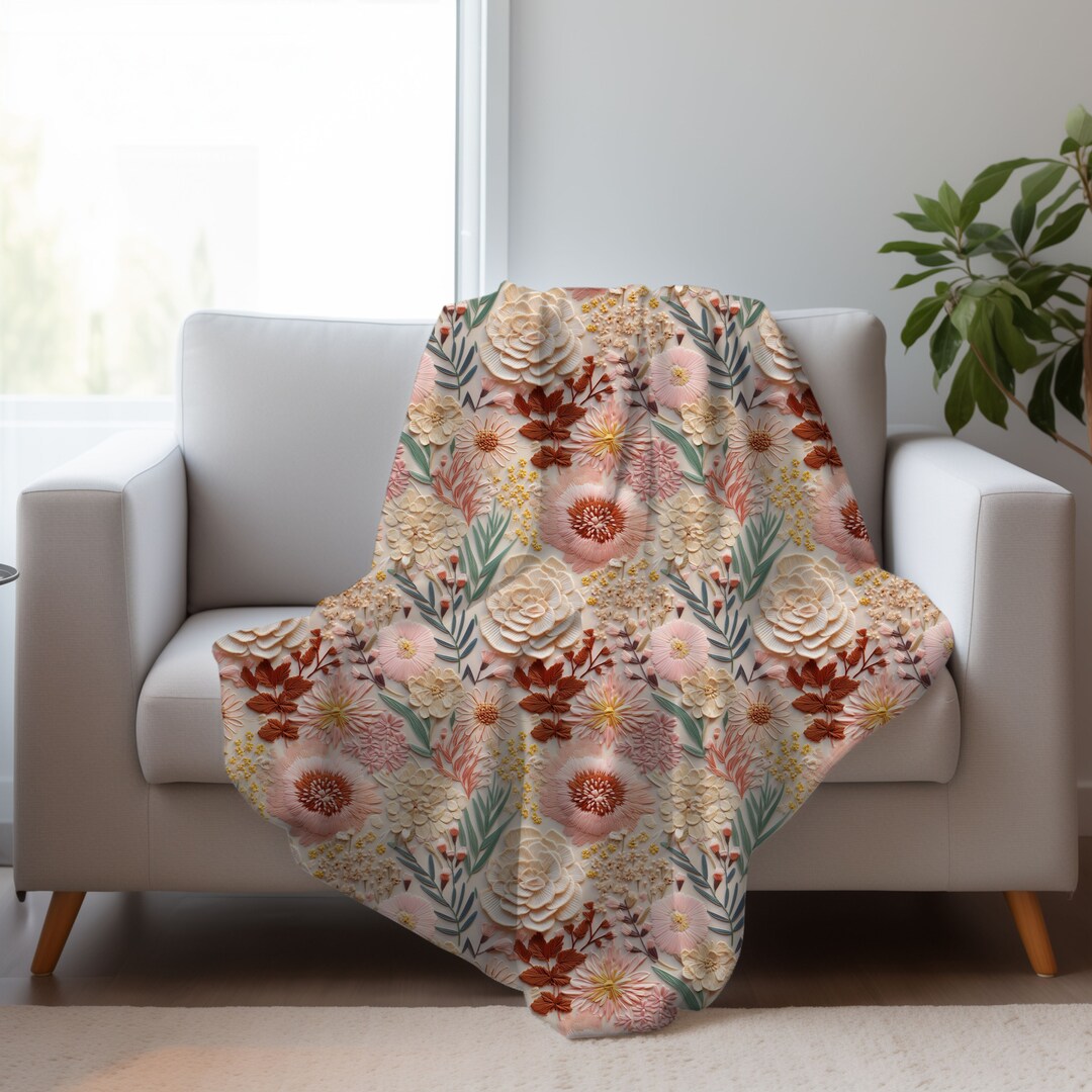 Cottagecore Floral Lightweight Blanket, Floral Blanket Gift ...
