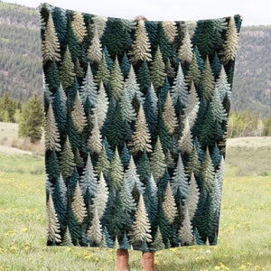 Forest Blanket, Outdoor Tree Throw Available in Lightweight Velveteen ...