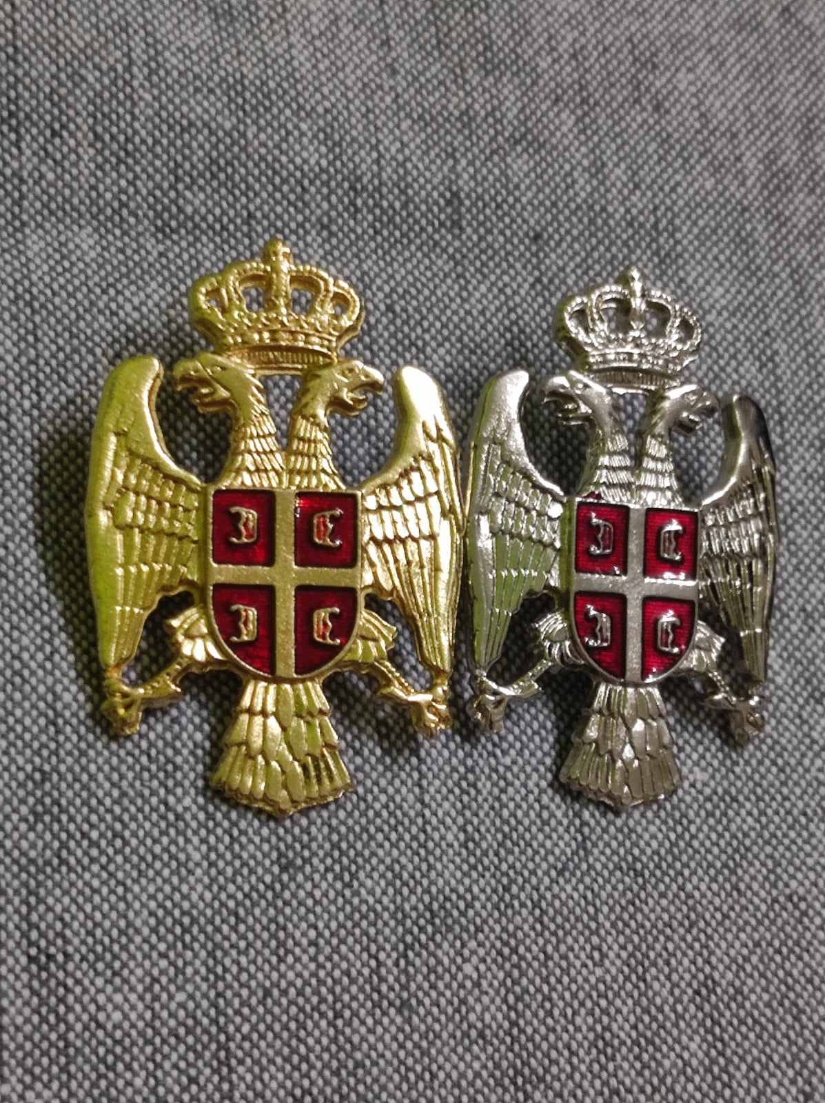 Cockade (kokarda), Metal Badge for Sajkaca and Military Cap - Gold and ...