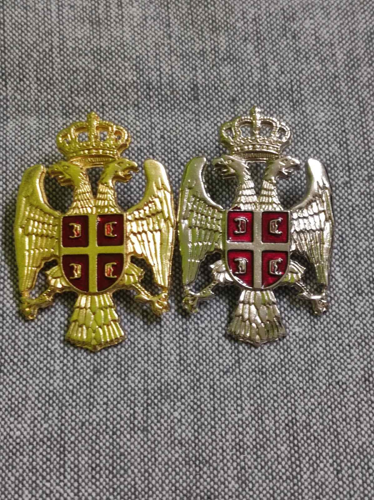 Cockade (kokarda), Metal Badge for Sajkaca and Military Cap - Gold and ...