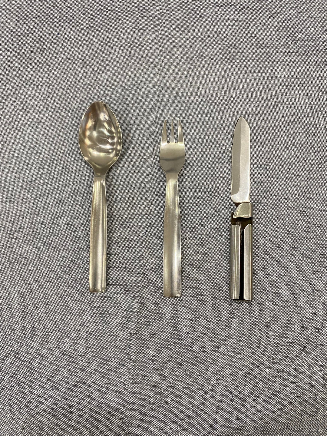 Compact Silverware Set - Yugoslavian National Army (fork, Spoon and ...