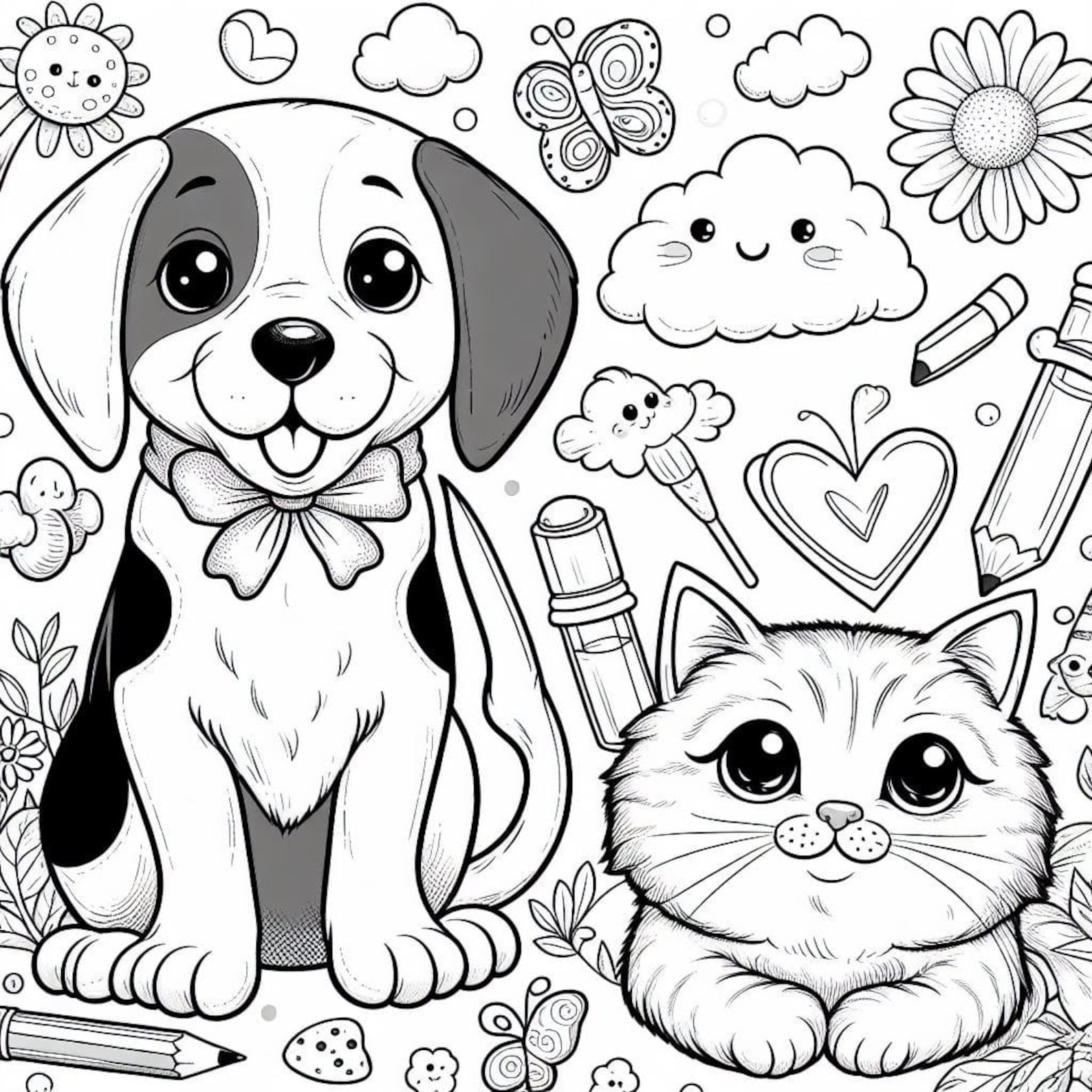 25 Coloring Pages Animals for Kids. Printable Educational Pages - Etsy