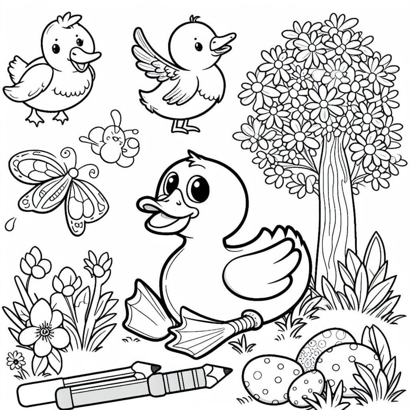 25 Coloring Pages Animals for Kids. Printable Educational Pages - Etsy