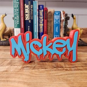 Graffiti Drip 3D Printed Name Plate: Custom Desk Decor - Etsy Australia