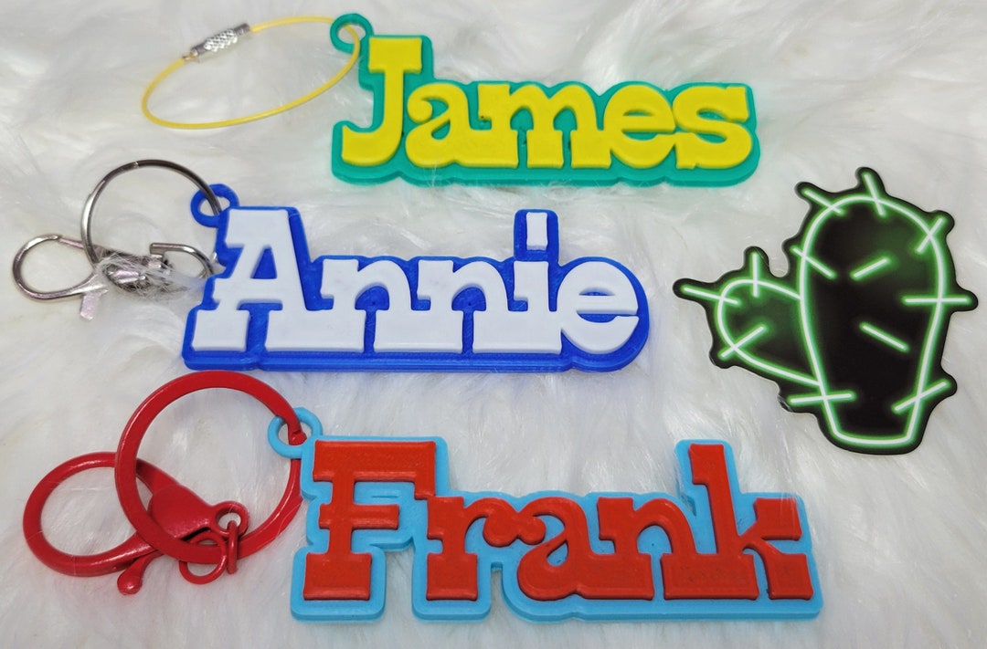 Howdy Custom 3D Printed Name Tag, Personalized Name Tag, Name Keychain ...
