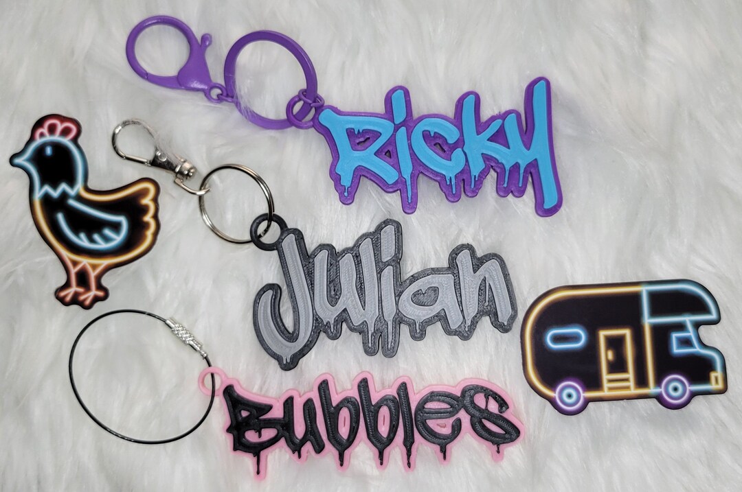 Graffiti Drip Custom 3D Printed Name Tag, Personalized Name Tag, Name ...