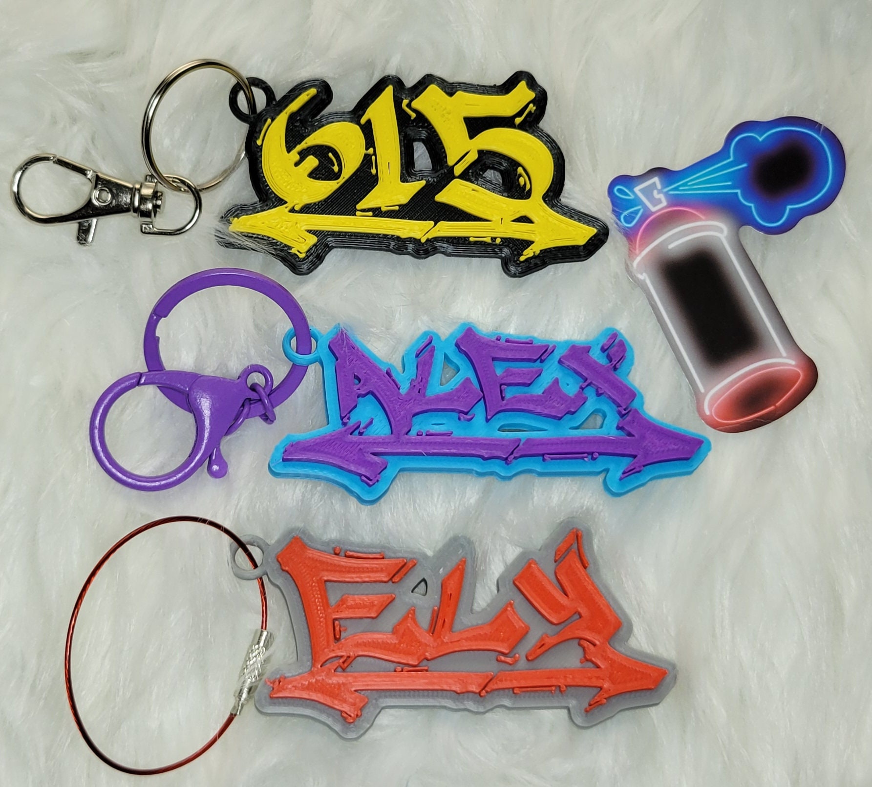 Graffiti Custom 3D Printed Name Tag, Personalized Name Tag, Name ...