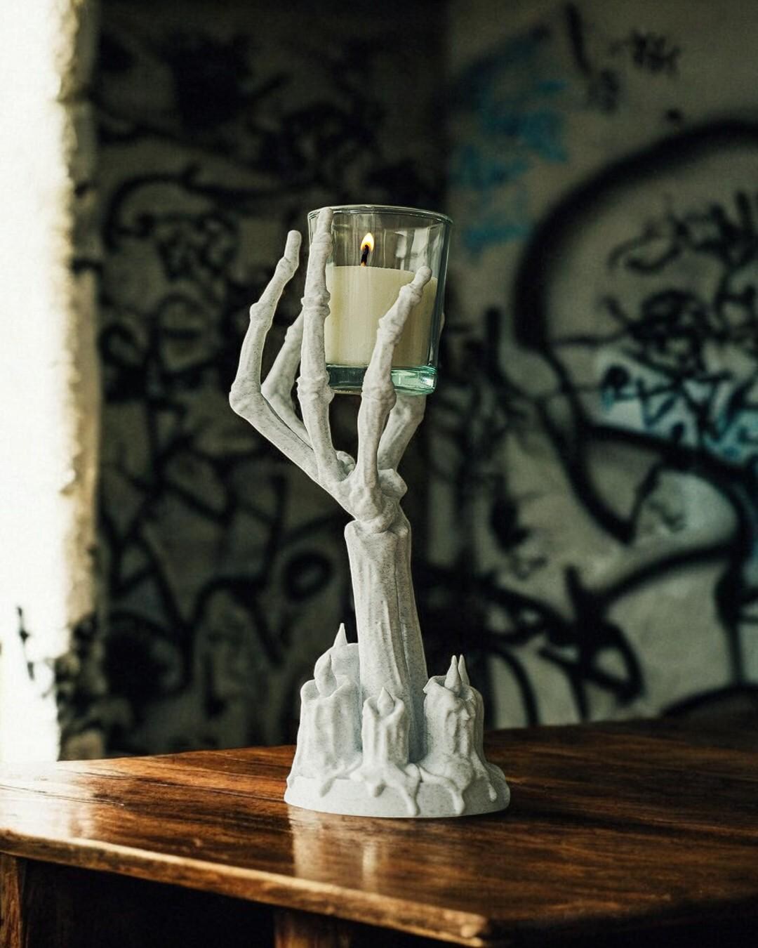 The Friendly Macabre Hand Candle Holder - 3D Printed Home Decor - Etsy
