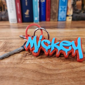 Graffiti Drip Custom 3D Printed Name Keychain - Etsy