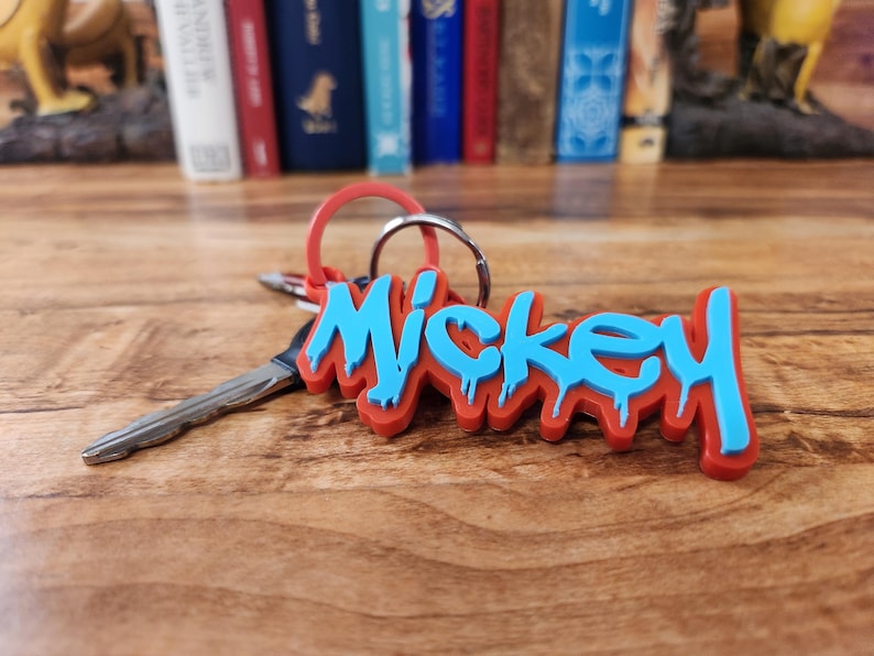 Graffiti Drip Custom 3D Printed Name Keychain - Etsy